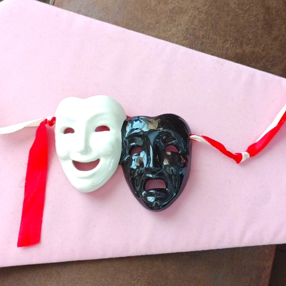 Accents | Smile Now Cry Later Comedytragedy Masks Bintage | Poshmark